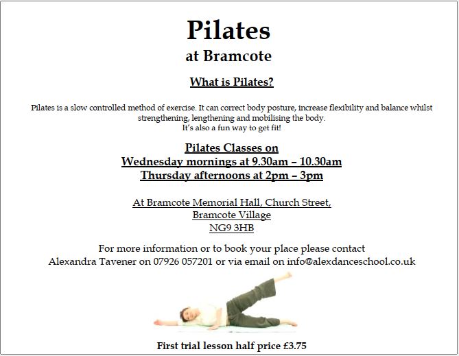 Pilates with Alex – Bramcote Memorial Hall